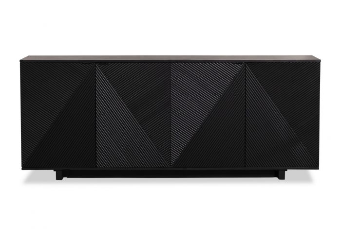 בופה 4 דלתות בגוון שחור 220 ס"מ דגם MODELA